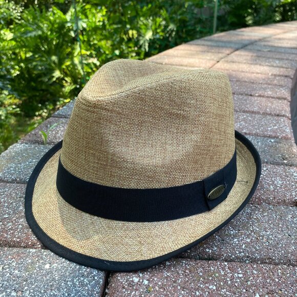 Accessories | Short Brim Linen Cotton Fedora Hat With Black Band For ...
